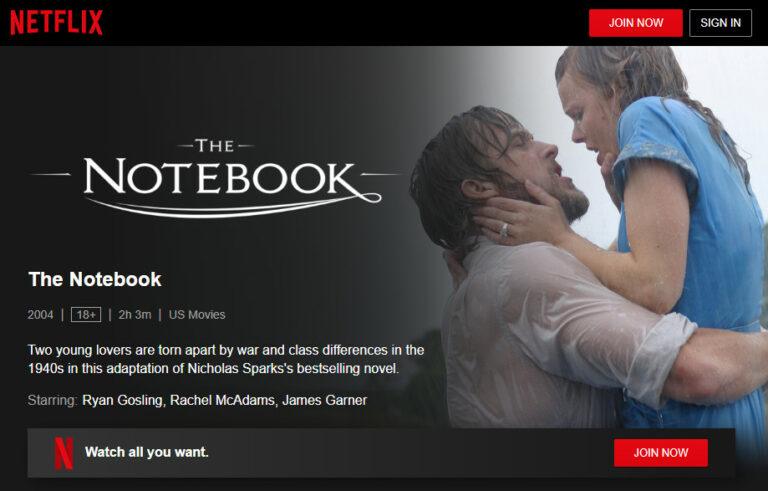 Is The Notebook on Netflix? September, 2025 [Guide]